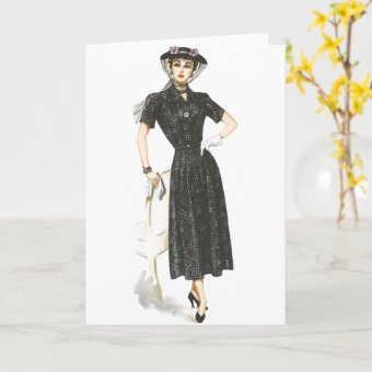 Old Fashioned Lady Greeting Cards | Zazzle
