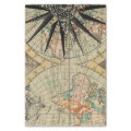 Old Fashioned Map with Compass Tissue Paper | Zazzle