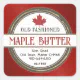 Old Fashioned Retro Maple Syrup Hearts and Leaf Square Sticker | Zazzle
