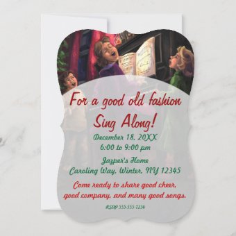 Old Fashioned Sing Along Party Invitation | Zazzle