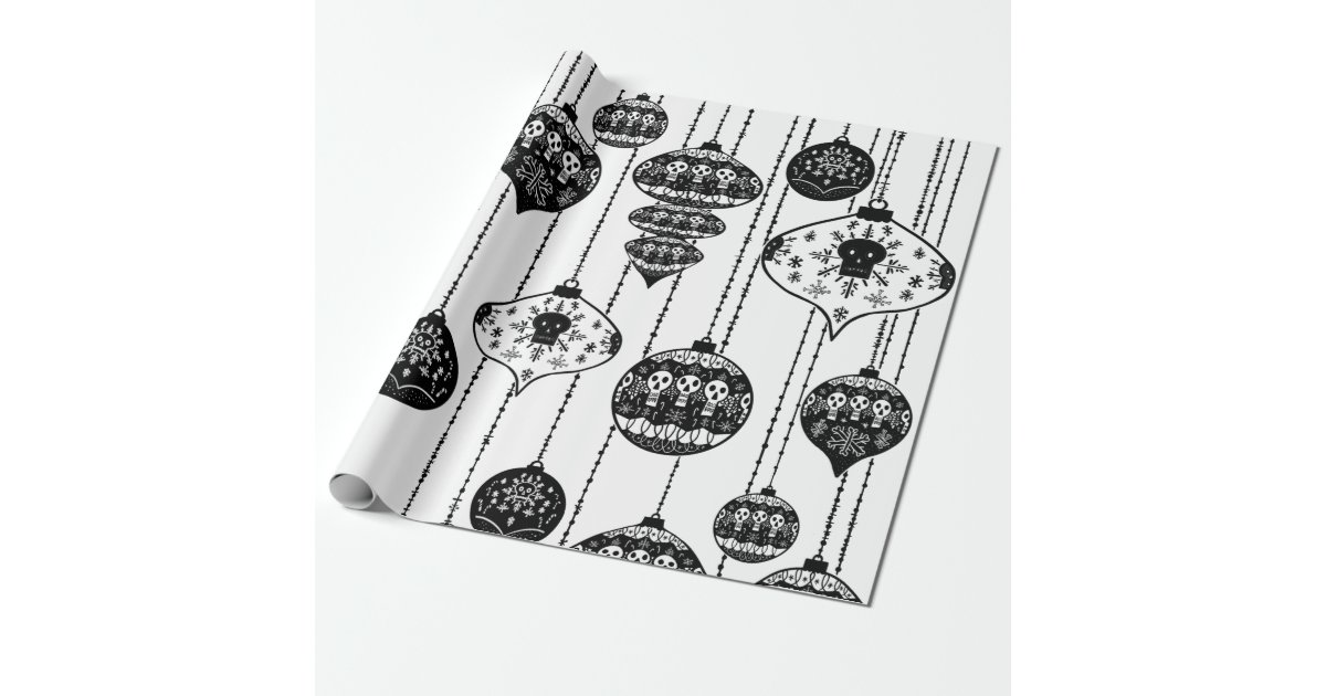Old Fashioned Skull Wrapping Paper Print | Zazzle