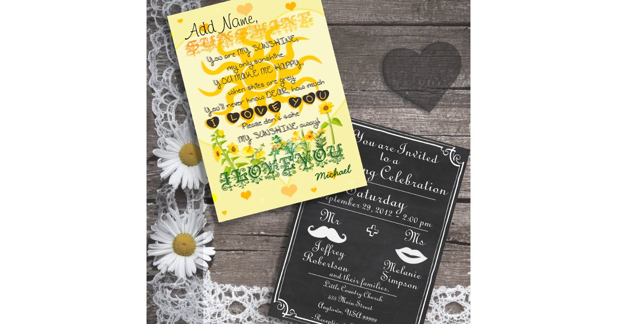 Old Fashioned Sunshine Wedding Invitation | Zazzle