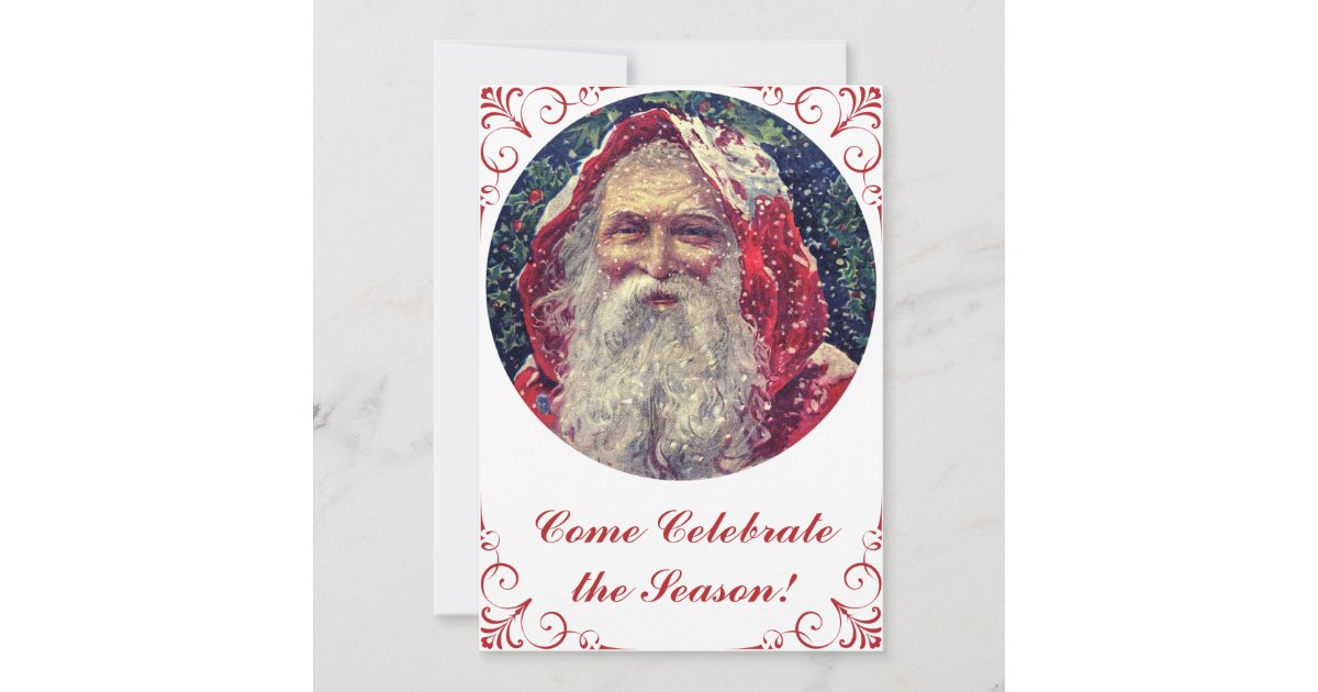 Old-fashioned Victorian Saint Nicholas Invitation | Zazzle