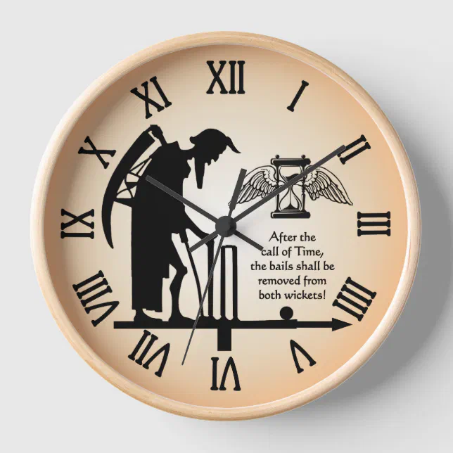 Old Father Time Cricket Clock | Zazzle