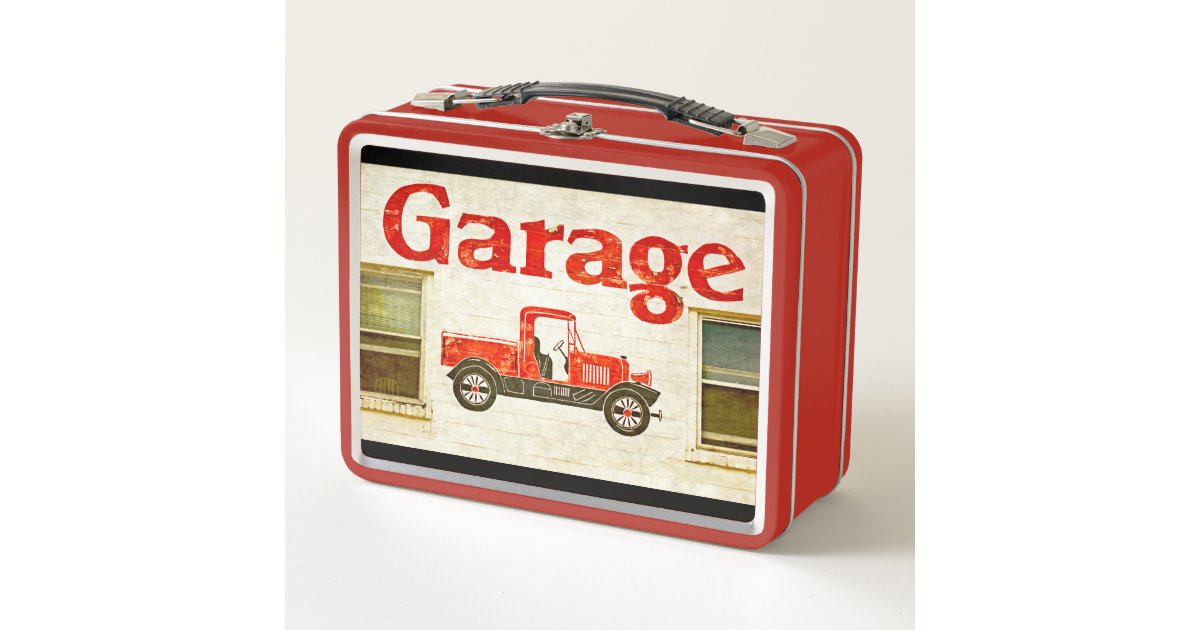 Old Garage Metal Lunch Box | Zazzle