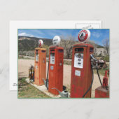 Old gas pumps postcard | Zazzle