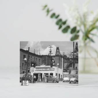 Old Gas Station, 1930s Postcard | Zazzle