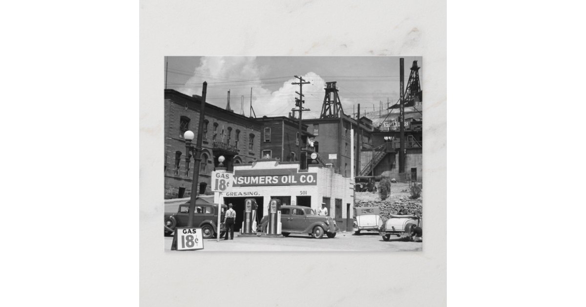Old Gas Station, 1930s Postcard | Zazzle