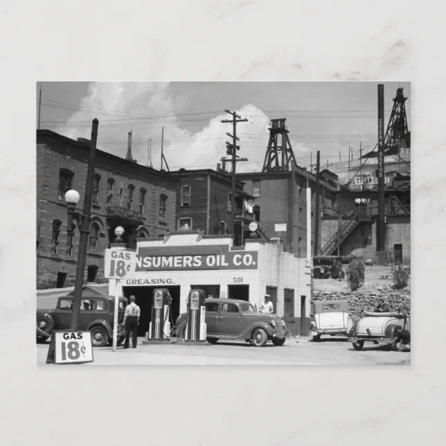 Old Gas Station, 1930s Postcard | Zazzle