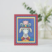 OLD GOAT UNCLE SAM, FUNNY FARM PATRIOTIC BILLYGOAT POSTCARD | Zazzle