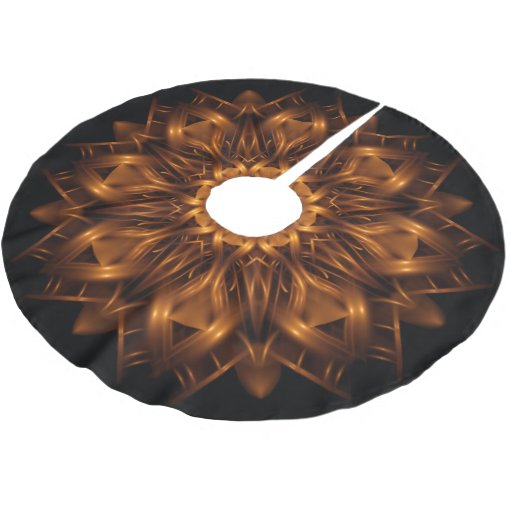 Old Gold Copper Medallion Tree Skirt | Zazzle