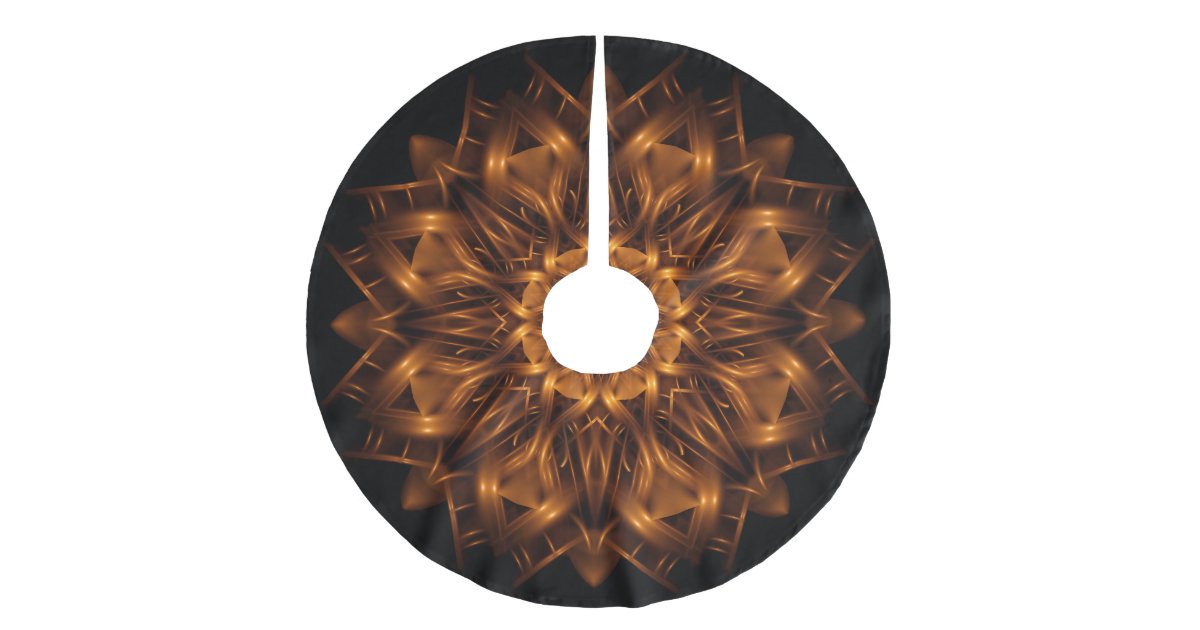 Old Gold Copper Medallion Tree Skirt | Zazzle