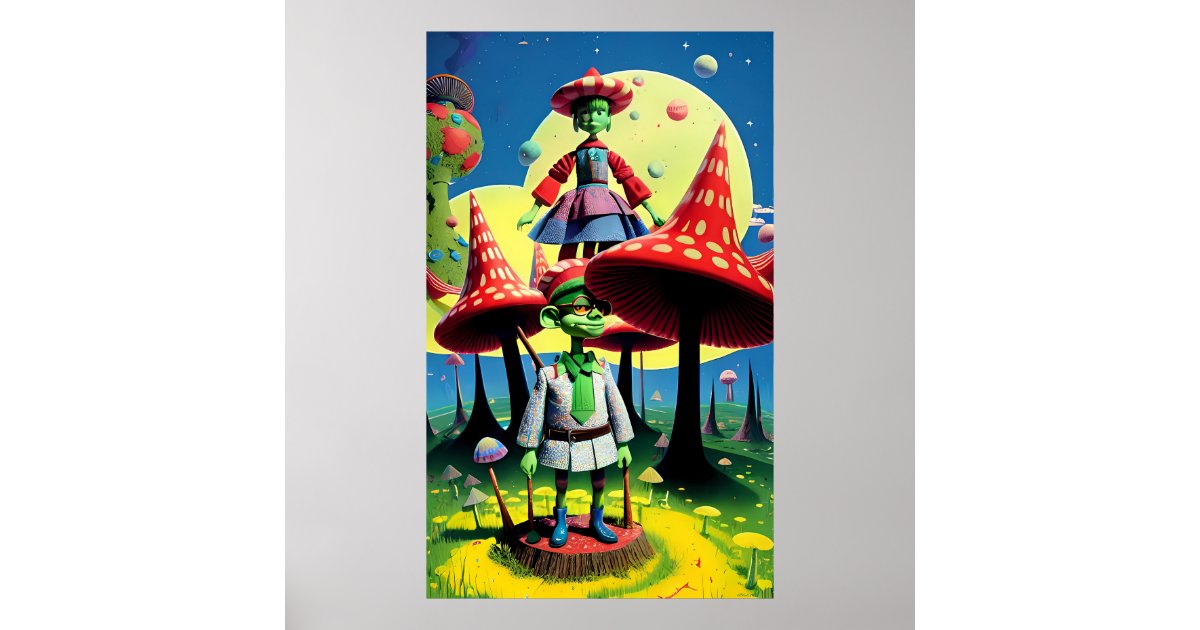 Old Growth Mushroom Forest - Ken Gage Art Poster | Zazzle