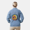 Old Hippie Peace Sign Denim Jacket | Zazzle