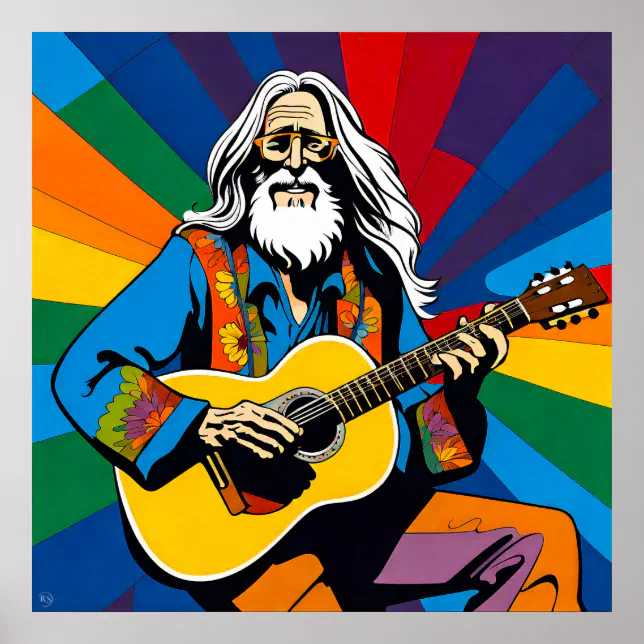 Old Hippy Poster | Zazzle