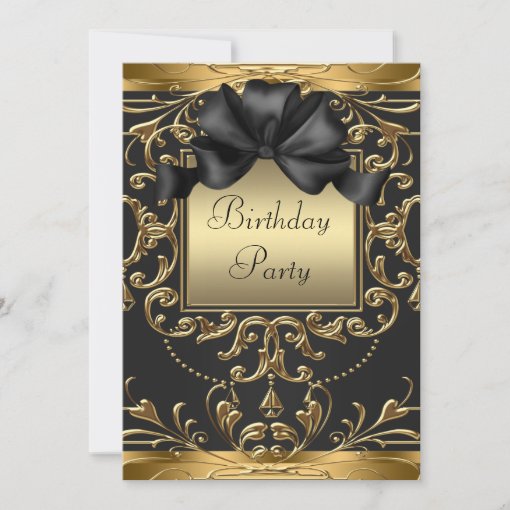 Old Hollywood Glamour Art Deco Birthday Party Invitation | Zazzle