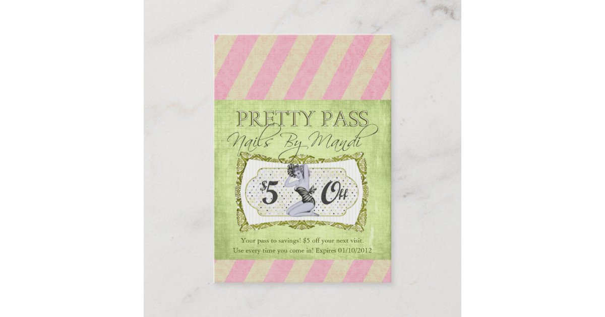 Old Hollywood Pretty Pass Business Cards | Zazzle