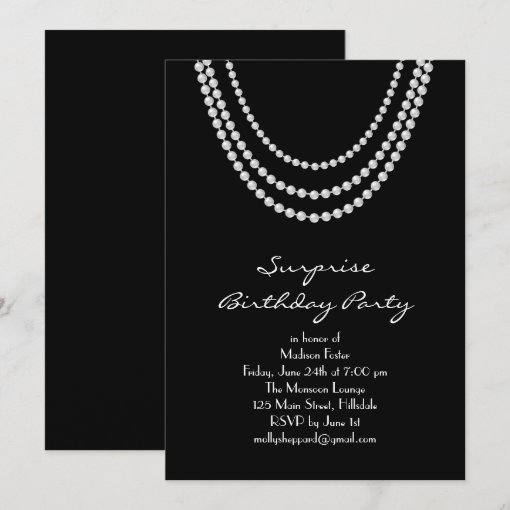 Old Hollywood Surprise Birthday Party Invitation | Zazzle