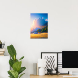 Old House in Golden Fields Poster | Zazzle