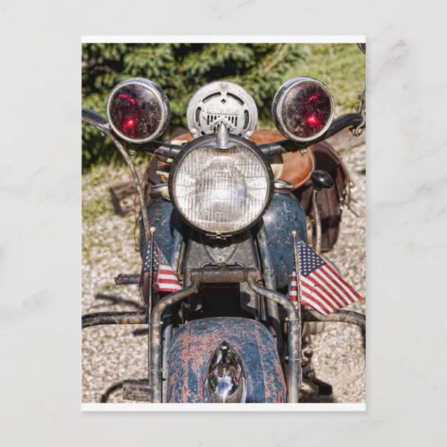old Indian Police Motorcycle Postcard | Zazzle