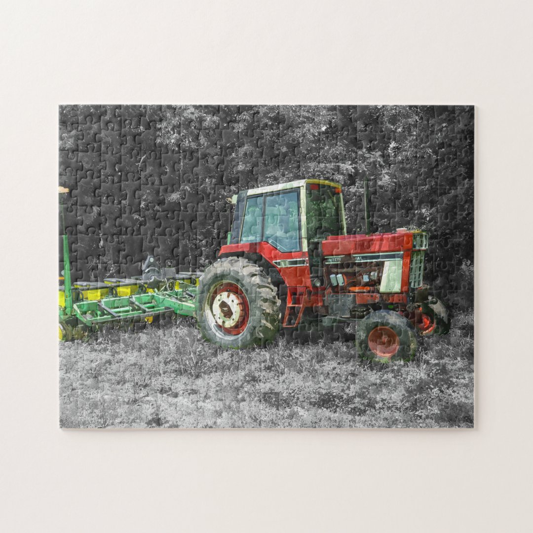 Old International Tractor Painterly Jigsaw Puzzle | Zazzle