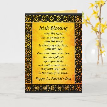Old Irish Blessing, St. Patrick's Day Card | Zazzle