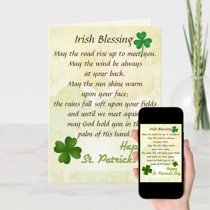 Old Irish Blessing St. Patrick's Day Custom Card | Zazzle
