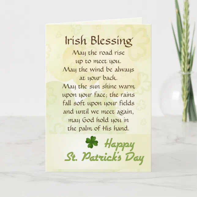 Old Irish Blessing St. Patrick's Day Custom Card | Zazzle
