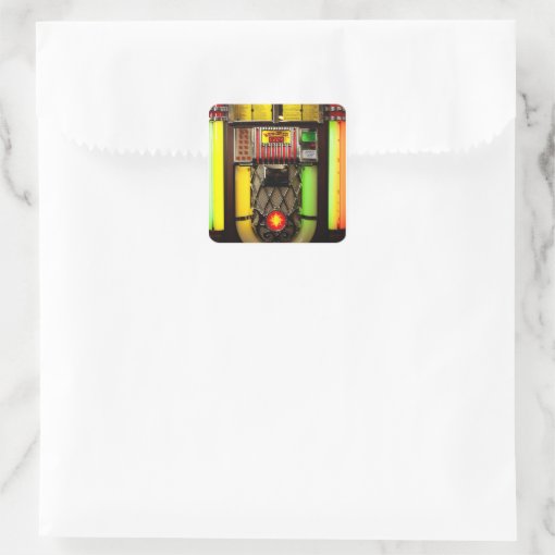 Old Jukebox Square Sticker | Zazzle