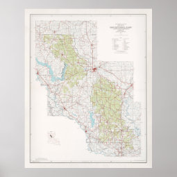 Old Kisatchie National Forest Map (1967) Poster | Zazzle