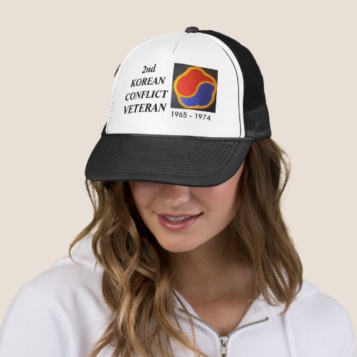 OLD KOREA DMZ 1, 2nd, KOREAN, CONFLICT, VETERAN Trucker Hat | Zazzle