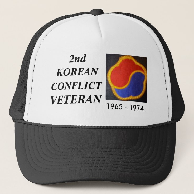 OLD KOREA DMZ 1, 2nd, KOREAN, CONFLICT, VETERAN Trucker Hat | Zazzle