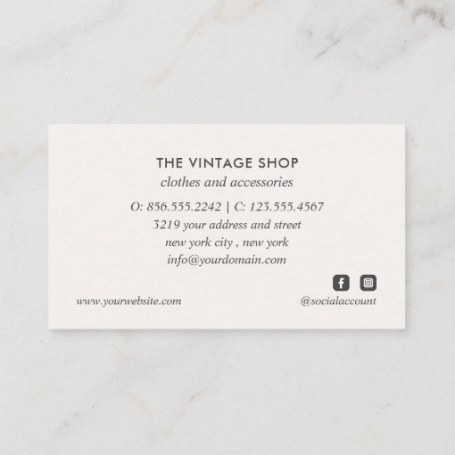 Old Leather Jacket Vintage second hand clothes Business Card | Zazzle