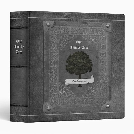 Old Leather Look Family Tree Binder | Zazzle.com