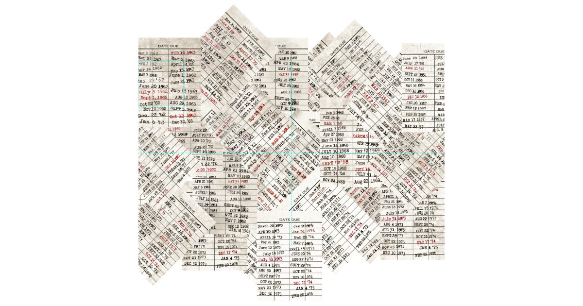 Old Library Card Collection Fabric | Zazzle