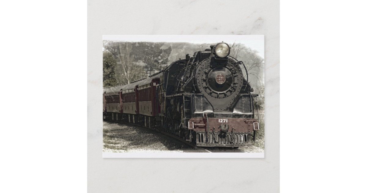 Old Locomotive Steam Engine Postcard | Zazzle