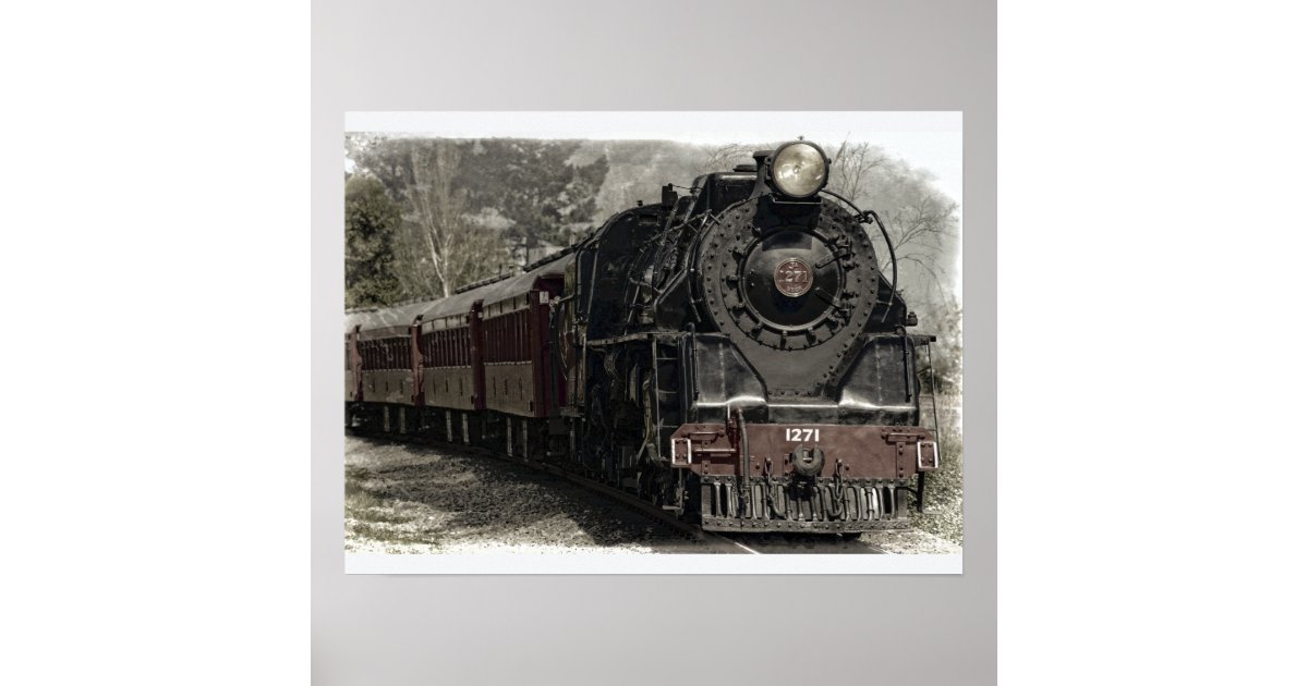 Old Locomotive Steam Engine Poster | Zazzle