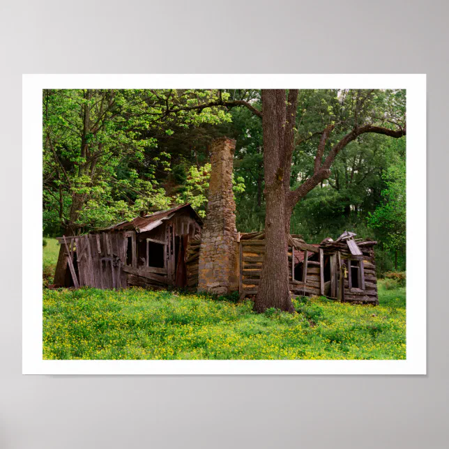 Old Log Cabin Poster | Zazzle