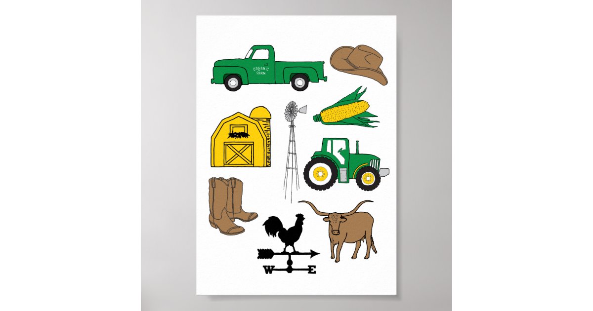 Old Macdonald Had a Farm My Farm Life for Kids Poster | Zazzle