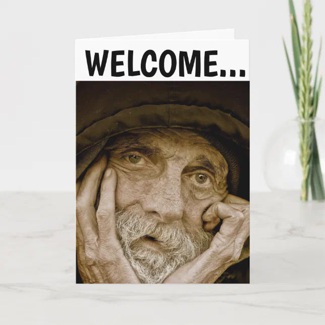 OLD MAN BIRTHDAY OVER THE HILL Greeting Card | Zazzle