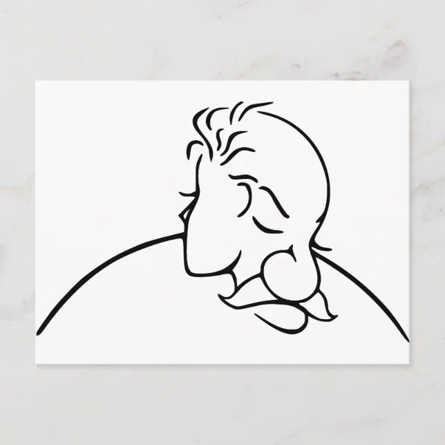 Old Man Or Young Lady Optical Illusion Postcard | Zazzle
