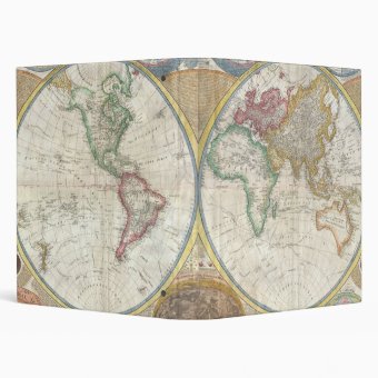 Old Map of the World Binder | Zazzle