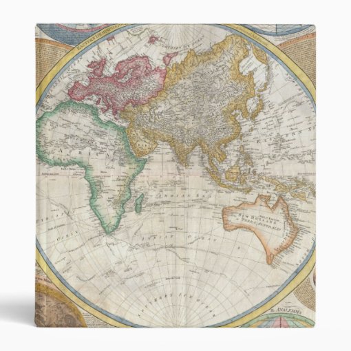 Old Map of the World Binder | Zazzle