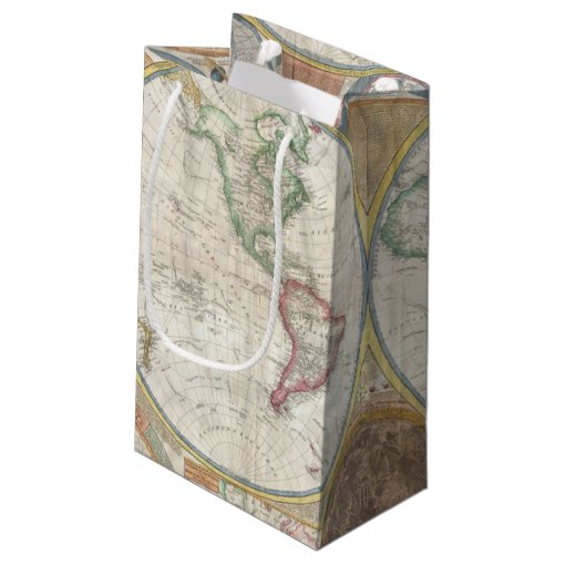 Old Map of the World Small Gift Bag | Zazzle