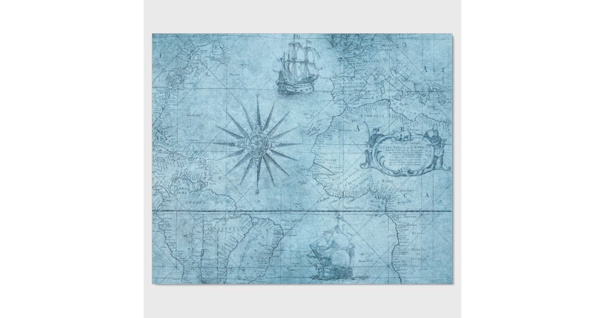 Old Map. Wrapping Paper | Zazzle