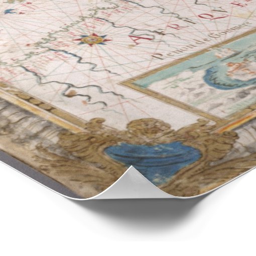 Old Mediterranean sea map Poster | Zazzle