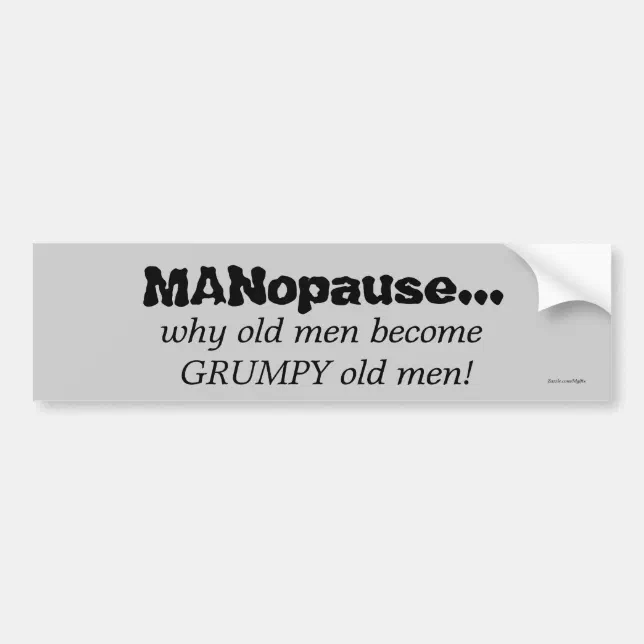 Old Men Bumper Sticker | Zazzle