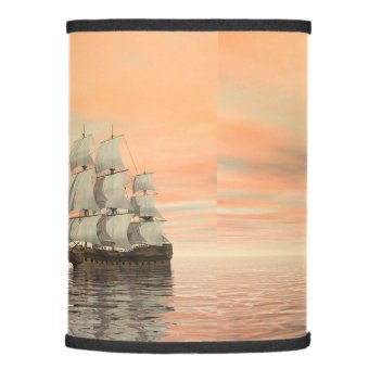Old merchant ship on the ocean - 3D render Lamp Shade | Zazzle