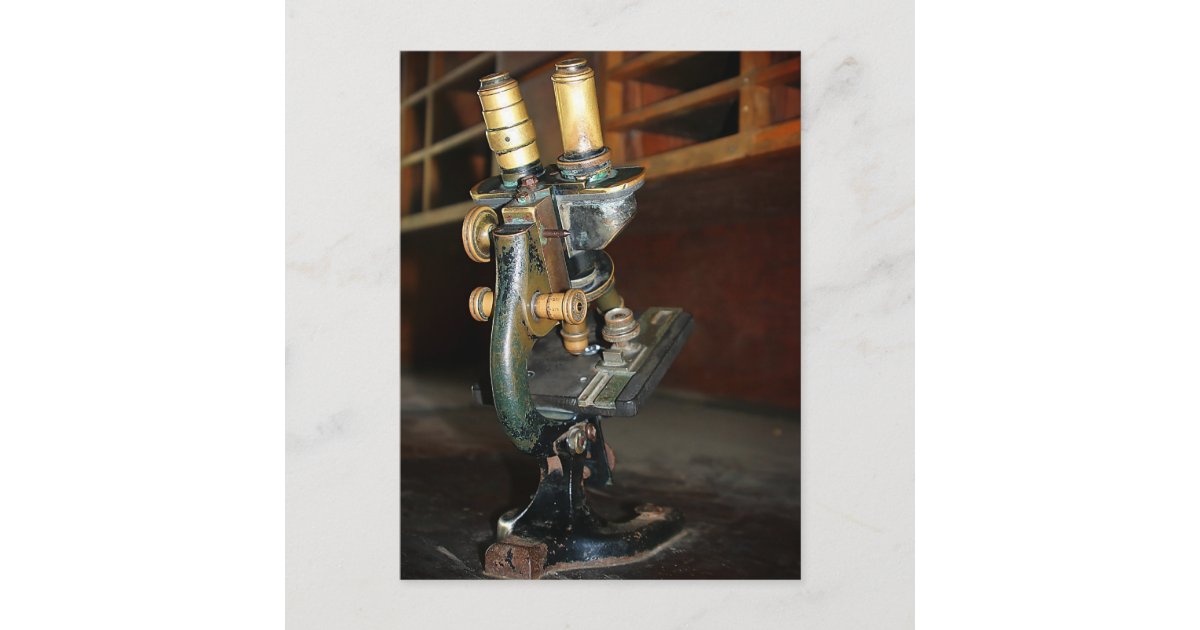 Old Microscope Postcard | Zazzle