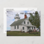 Old Mission Point Light, MI Postcards | Zazzle